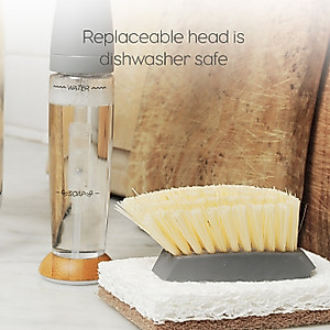 Full Circle FOMO Foam Soap Dispensing Dish Brush, 1 EA, Grey