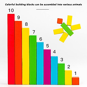 Shanrya Math Number Rods, Valuable Counting Sticks Brightly Colored for Children for Counting