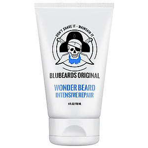 Bluebeards Original Wonder Beard Intensive Repair, 4 oz. - Beard Conditioner for Men with Meadowfoam Seed Oil & Amino Acids to Deeply Restore, Soften, and Rejuvenate Your Beard and Skin - Made in USA