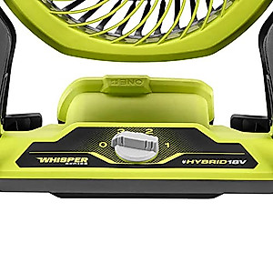 Ryobi 18-Volt ONE+ Hybrid Portable Fan(P3320) with P163 Lithium-Ion Battery(2.00Ah) and Charger