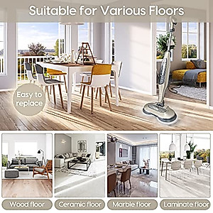 Trajihye 6 Pack Shark S7000AMZ Steam Mop Pads Replacement - Steam Mop Pads for Shark S7000 Series, S7000 S7000AMZ S7001 S7001TGT Steam Mop, Steam & Scrub All-in-One Hard Floor Steam Mop(6 Packs)