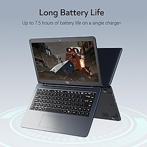14'' Laptop Computer, Quad-Core Intel Celeron N4120 Processors, 8GB RAM, 128GB SSD, Intel UHD Graphics 600 Windows 11 Laptops Computers, Ultra Slim, Long Battery Life, 2.4G/5G WiFi, BT 4.2, HDMI