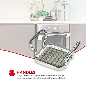 French Fry Cutter By Home Basics, French Fry Cutter Stainless Steel French Fry Slicer | With Easy Grip Handles,Silver