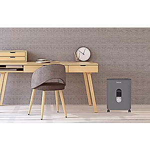 Boxis Nanoshred 10-Sheet Nanocut Paper Shredder (Gun Metal) - Includes Samples of Shredcare Lubricant Sheet and Waste Liner…