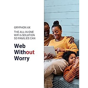 Gryphon AX – Ultra-Fast Mesh WiFi 6 Parental Control Router – Advanced Content Filters and Next-Gen Firewall - 4.3 Gbps Across 3,000 sq. ft. per Router for Multi-Device Households