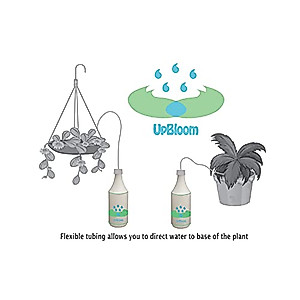 Original UpBloom 32oz (1000 ml) Plant Water Bottle for Hanging Plants, Succulents and Multipurpose Watering with Adjustable Long Reach Neck Design | Indoor or Outdoor | Made in The USA