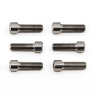 M8 x 25mm Ti Titanium BMX Stem Bolts 1.25mm Thread Pitch Allen Head 6Pcs MTB