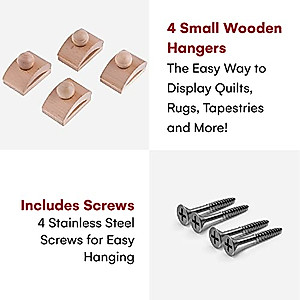 Classy Clamps Wooden Quilt Wall Small Hangers Dark+ Light Gift Bundles