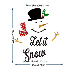 Christmas Cartoon Snowman Gift Decorative Ornament for Home Office Microwave Whiteboard Decor Accessory Magnetic Refrigerator Sticker