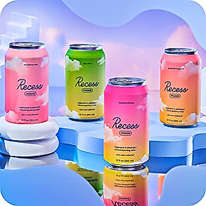 Recess Mood Magnesium Supplement Drink Calming Beverage, 12 Ounce, Pack of 12 (Variety Pack, 12 Pack)