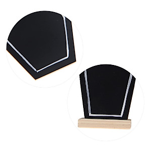 STOBOK 2pcs Desk Topper Table Top Decor Small Chalkboard Sign Home Accents Decor Black Home Decor Tabletop Decor Food Decor Decorative Blackboard Message Board Wooden Household