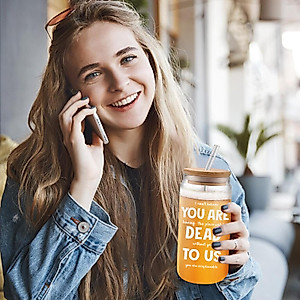 HNSHAG Coworker Leaving Gifts For Women - Farewell Gifts For Coworkers - Going Away Gifts For Friends - Goodbye Gifts For Colleagues, Boss, Work Bestie, Men - 16 Oz Can Shaped Glass Cups