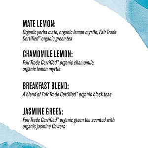 Numi Organic Tea By Mood Gift Set, 40 Tea Bag Assortment, Premium Organic Black, Pu-erh, Green, Maté, Rooibos & Herbal Teas