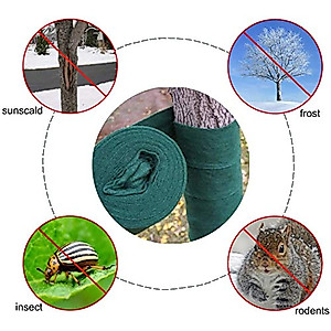 Feitore 2 Pack Tree Wrap, Breathable Fabric Tree Protector Wrap Thick Winter-Proof Tree Guards for Warm Keeping and Moisturizing