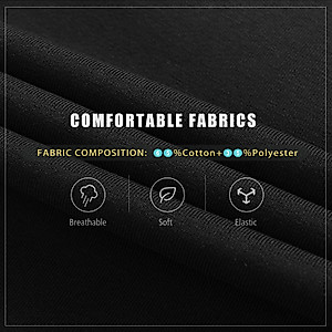 BUXKR Men's Slim Joggers Workout Pants for Gym Running and Bodybuilding Athletic Bottom Sweatpants with Deep Pockets,Black,XL