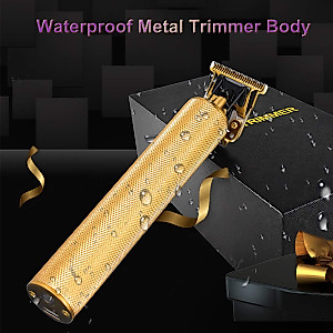 USB Hair Clippers for Men, Electric Hair Trimmer Waterproof Profession Portable Cordless Rechargeable T-Blade Hair Grooming Cutting Kit for Detail Beard Shaver Barber Salon Barbershop