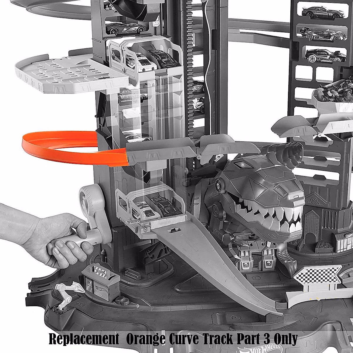 Hot Wheels Replacement Parts City Ultimate Garage GJL14 - Die-Cast Cars Playset ~ Replacement Track Part #3 - Orange Curve