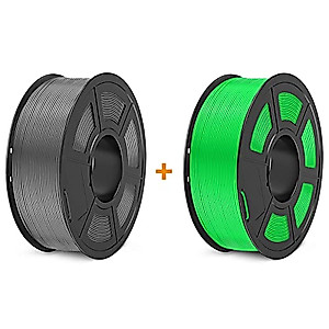 PLA+ 3D Printer Filament 1.75mm, SUNLU PLA Filament PRO, Dimensional Accuracy +/- 0.02 mm, 1 kg Spool, 1.75 PLA Plus, Grey+Green