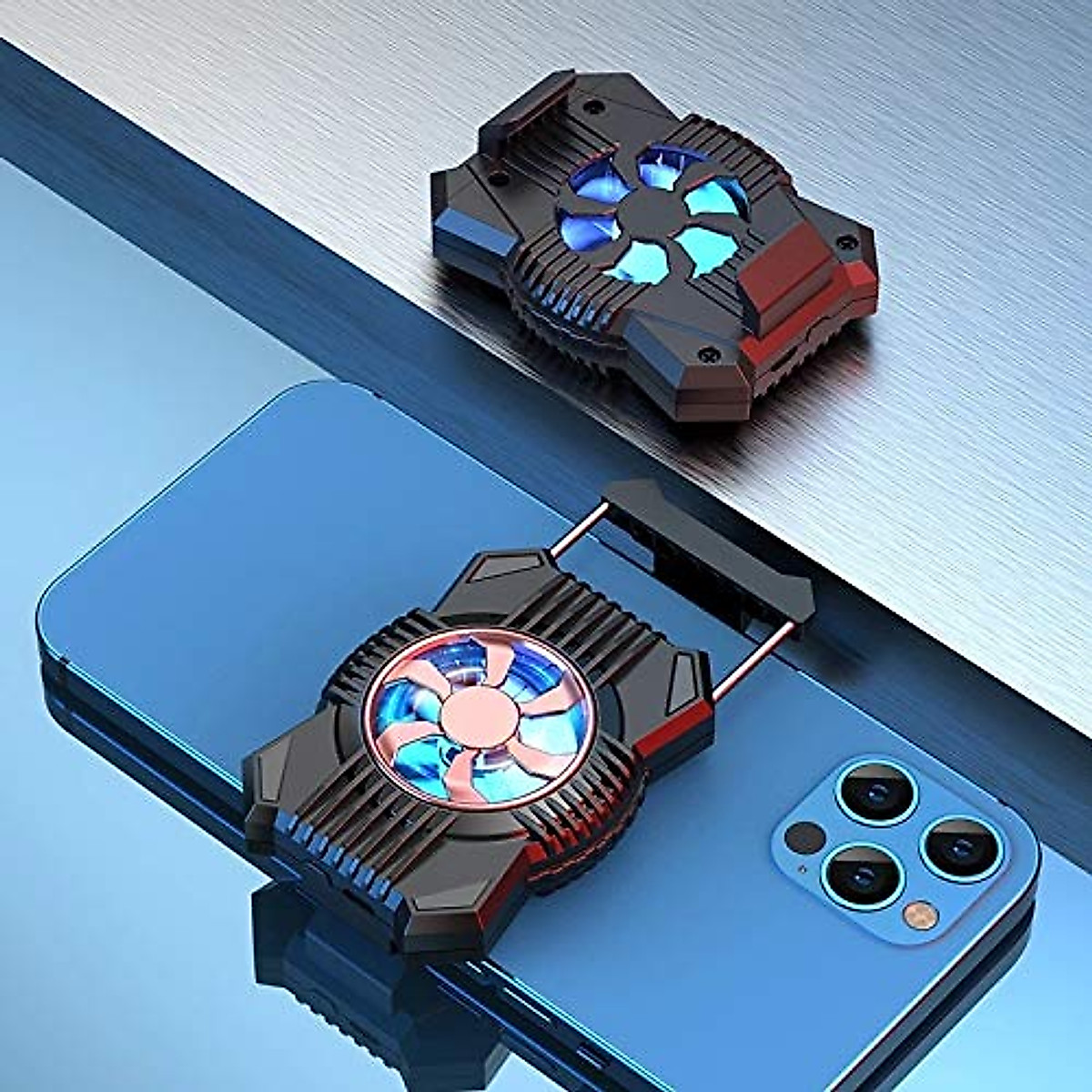UXZDX CUJUX Universal Mobile Phone USB Game Cooler System Cooling Fan Gamepad Holder Stand Radiator (Color : B)