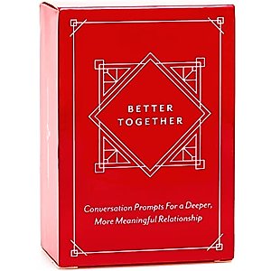 BETTER TOGETHER Couples Games Questions Card - Date Night 100 Fun Romantic Relationship Conversation Cards for Couple Game Gift - Adults were Really in Love Edition Activities Tonight Card Deck