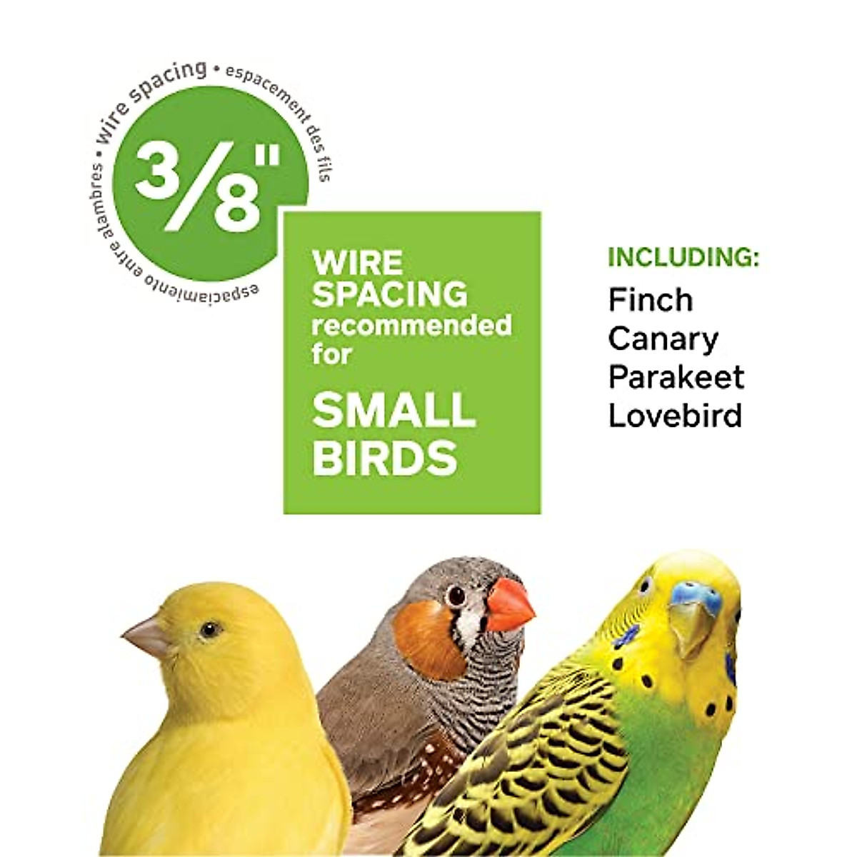 Prevue Pet Products South Beach Flat Top Bird Cage, Lime Green (SP50091),14 1/8" L x 11 1/4" W x 18 1/8" H