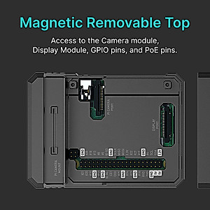 Argon NEO Case with USB Type-C Power Supply for Raspberry Pi 4 | Supports Cooling Fan, Camera, and LCD Display | GPIO and PoE Pins are Accessible