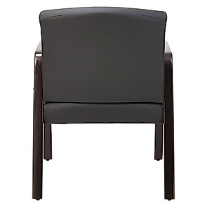 Alera ALERL4319E 24.21 in. x 26.14 in. x 32.67 in. WL Series Reception Lounge Guest Chair - Black/Espresso