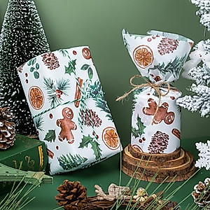 RUSPEPA Christmas Wrapping Tissue Paper - Gingerbread Man Design Tissue Paper Bulk for Gift Wrap, Christmas, Baby Shower, Art Crafts, Birthday, Wedding and More - 13.7X 19.7 inches - 60 Sheets