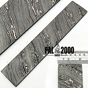 PAL 2000 KNIVES Billets Pattern Bar - Custom Damascus Steel Billet - Handmade Damascus Steel Bar - Twist Pattern Blank Blade - 15"x2"x2 mm (9920)