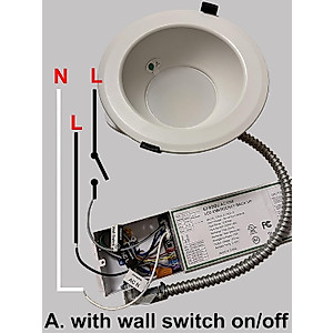 E2 LIGHTING 8 Inch Recessed Lights, LED Recessed Emergency Light, Commercial Downlight, 3 CCT & Wattage Tunable, 12/16/22W, 30/40/50K, Dimmable-2 Pack