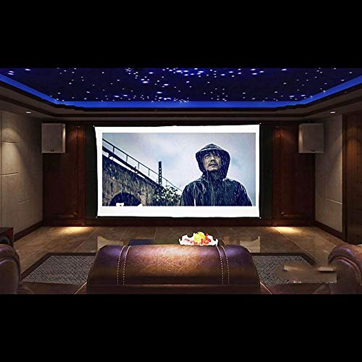 84'' Portable Projector Screen 16:9 White 84 Inch Diagonal Video Projection Screen Foldable Wall Mounted
