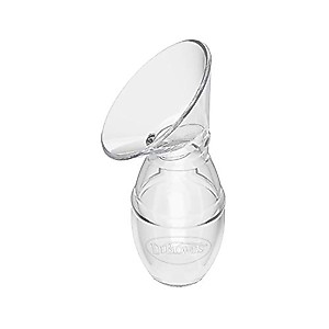 Dr. Brown's Silicone One-Piece Breast Pump Breast Milk Catcher & Travel Bag, 4oz Anti-Colic Options+ Baby Bottle, Level 1 Nipple & Travel Lid