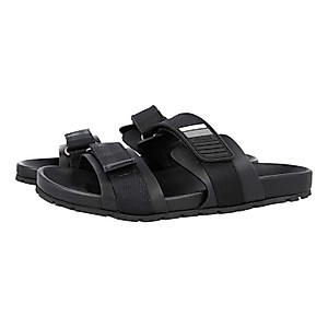 Prada Men's 2X3002 Black Leather Sandals US 8 / EU 7 (41)