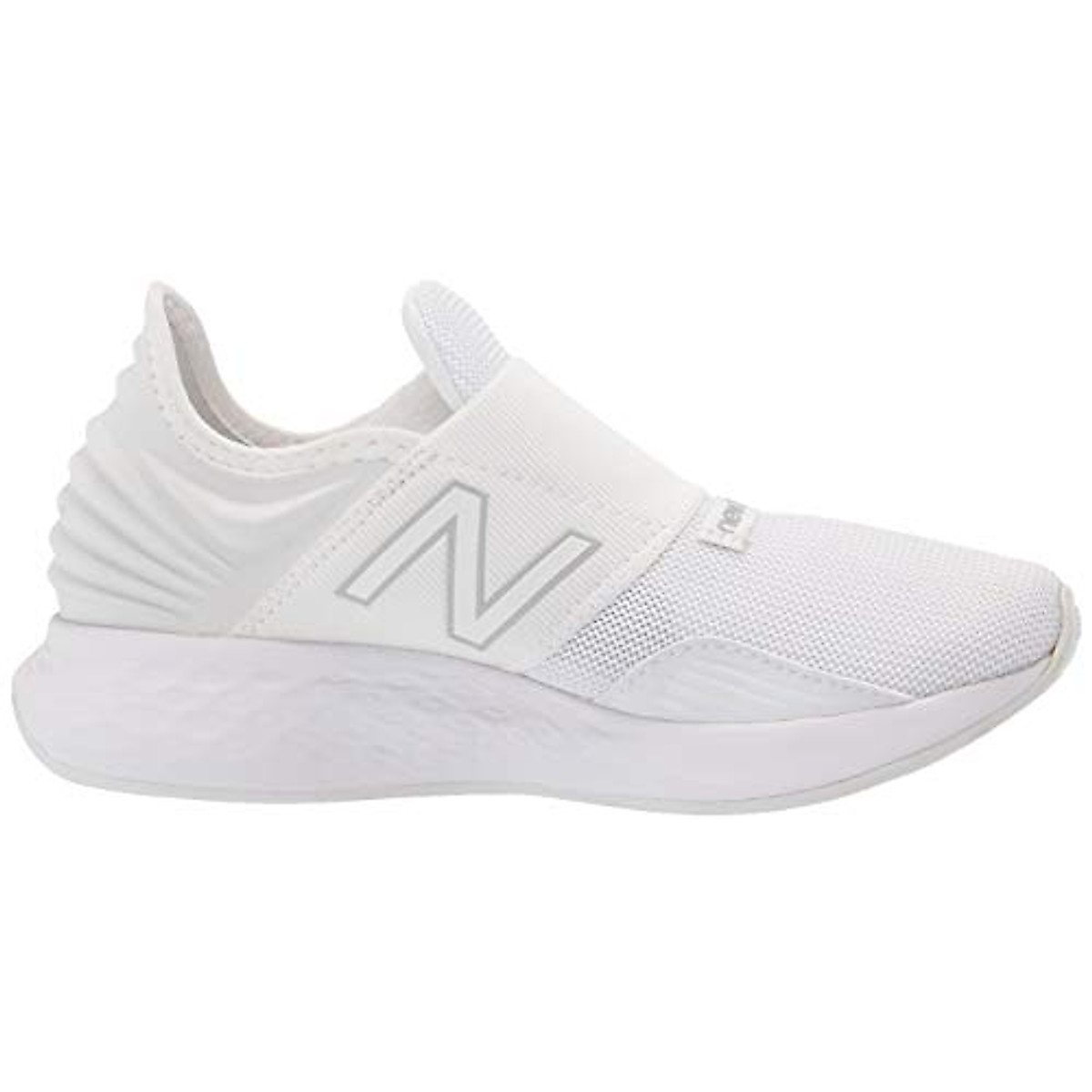 New Balance Fresh Foam Roav V1 Bungee Running Shoe, Nb White/Light Aluminum, 3 US Unisex Little Kid