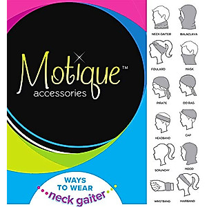 Motique Accessories Paisley Bandana Neck Gaiter Tube Headwear Motorcycle Face Scarf (Paisley and Flowers White)