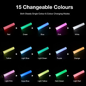 Multicolor LED Glow Sticks, iSiLER Party Flashing Light, 15 Color Changing 2 Lighting Modes Flashing Light Stick for Party Supplies, Festivals, Raves, Birthdays, Parking Guides, Dog Walkers Safety