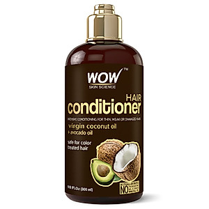 WOW Skin Science Hair Conditioner - Coconut & Avocado Oil - Restore Dry, Damaged Hair - Increase Gloss - Reduce Split Ends, Frizz - Sulfate, Silicones, Paraben Free - All Hair Types - 300 ml
