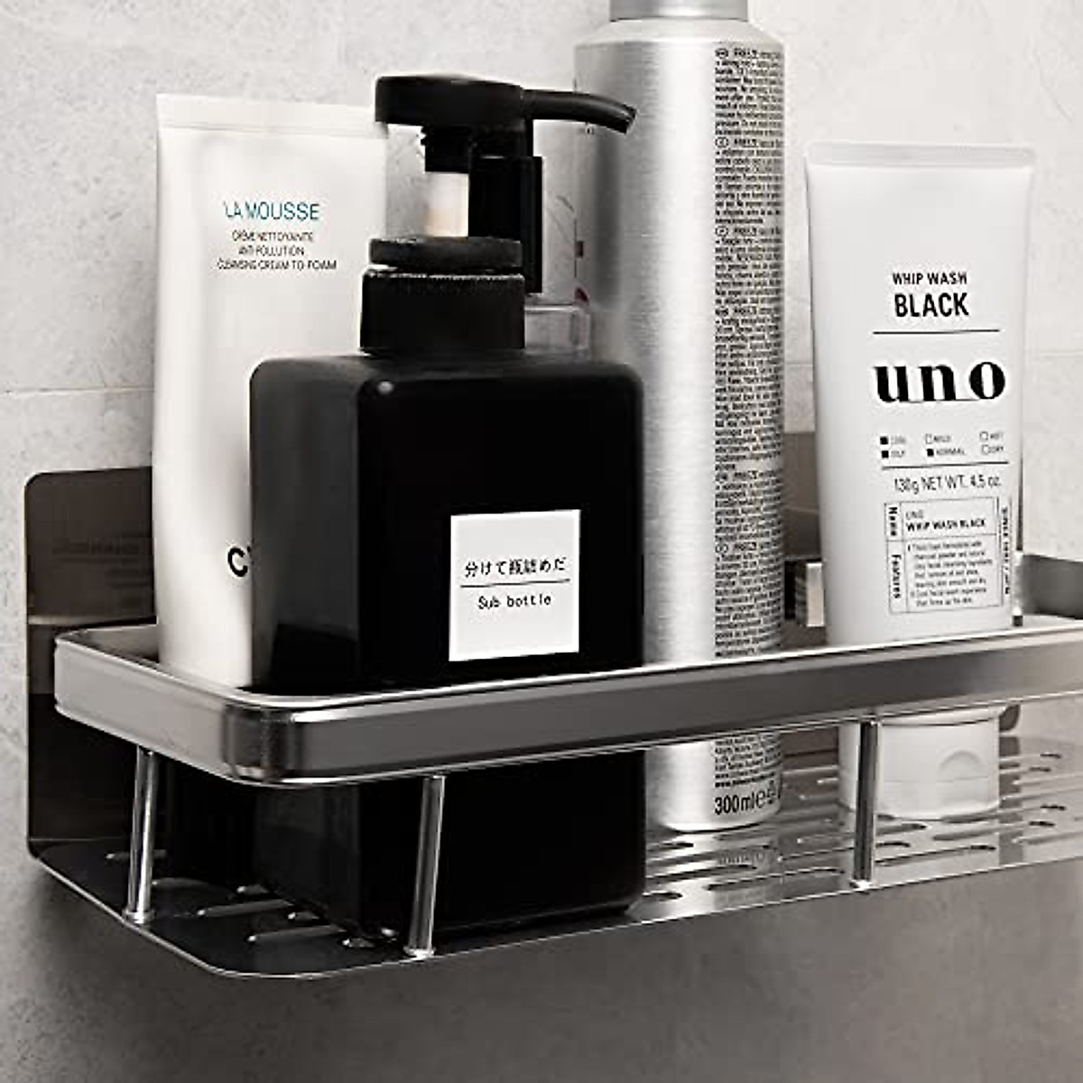 Shower Shelf Adhesive, No Drilling Bathroom Kitchen Storage Shelf Shower Caddy