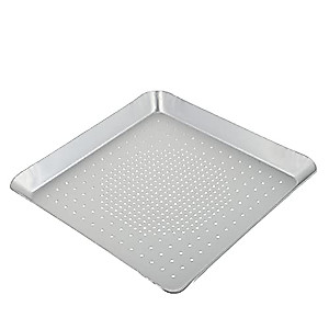 Temkin 3pcs Tray Cake Baking Plate Xxcm Utensil Ie Bread Pe Sticks Practical Making Stick Rim Cm Silver Nonstick Pancake Mesh Screen Non- Oven Steel Brownie Loaf with Supplies Xcm Plate (Size : 20X20