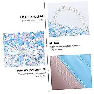 VALICLUD Trendy Sequin Purses for Women Glitter Handbag Chain Women's Crossbody Bag Elegant Bowknot Design Small Size Big Storage for Ladies