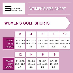 Three Sixty Six Womens Golf Shorts 4 ½ Inch Inseam - Quick Dry Active Shorts with Pockets, Athletic and Breathable