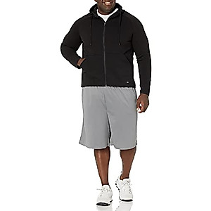 Amazon Essentials Men's Tech Fleece Full-Zip Hooded Sweatshirt, Black, XX-Large