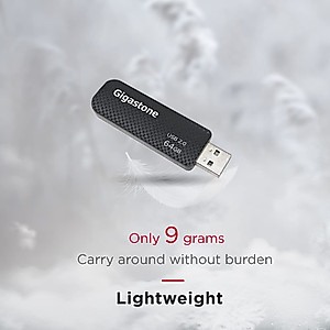 GIGASTONE V30 64GB USB 2.0 Flash Drive, Retractable Sliding Design Pen Drive, Carbon Fiber Style Thumb Drive, Reliable Performance & Durable