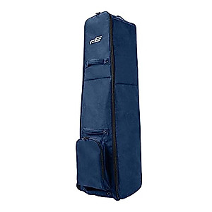 Universal Golf Bag with Wheels Aviation Bag Heavy Duty Carrier 600D Oxford Padded Cover Wear Resistant Folding for Airlines Fan (Color : Blue)