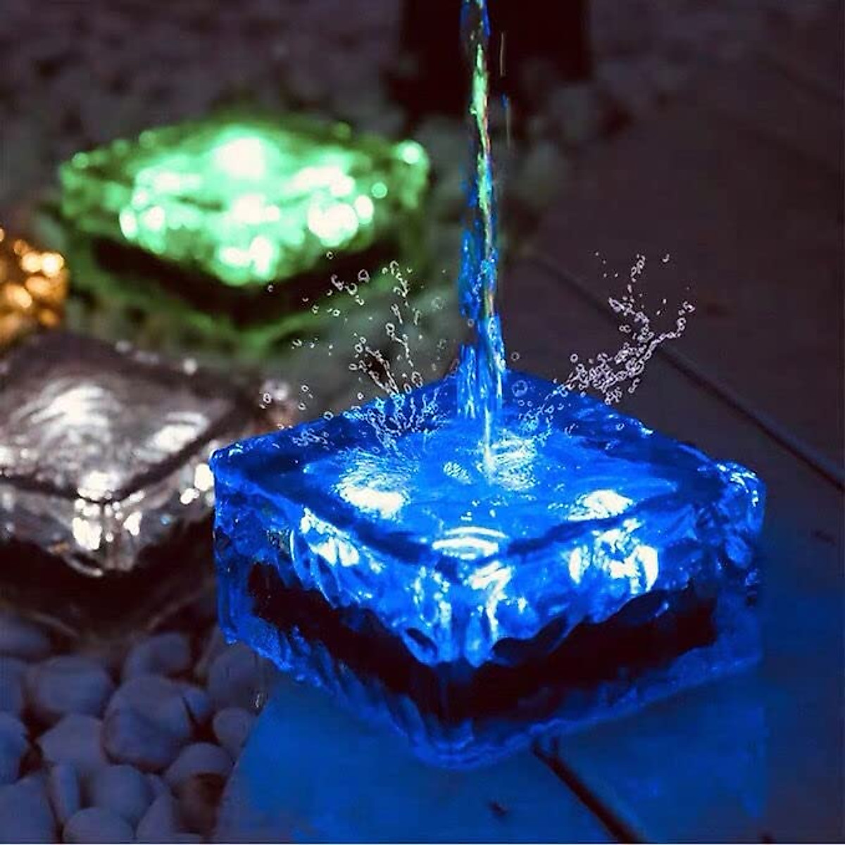 XINGTONG Solar Outdoor Lights Solar Brick Lights Landscape Path Light Garden Decoration Yard Paver Road Lighting Recessed Paver for Garden, Pathway, Patio, Walkway Decor(Warm White, 6 Pack)