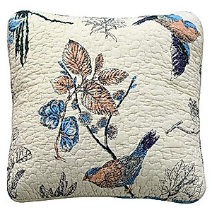 Brandream Throw Pillow Cover 18 X 18 100% Cotton Farmhouse American Country Pillow Cases Bedroom Decor 1-Piece