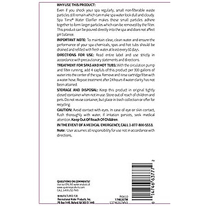 SPA TIME Water Clarifier for Spas and Hot Tubs, 1-Pint