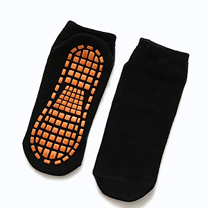 7 Pairs Anti-Skid Socks Trampoline Socks Adults Ankle Socks with Grips for Hospital, Yoga, Fitness and Exercise