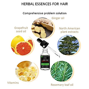 AICHUN BEAUTY Beard Grow Oil | Facial Hair Supplement |Thicker Beard Care|Mens Hair Growth Vitamins 30ml/1.01oz