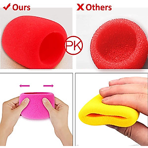 Microphone Windscreen, Colorful Mirophone Covers, Headset Windscreen,Mic Foam Covers for Varity of Headset,Colorful,10pack